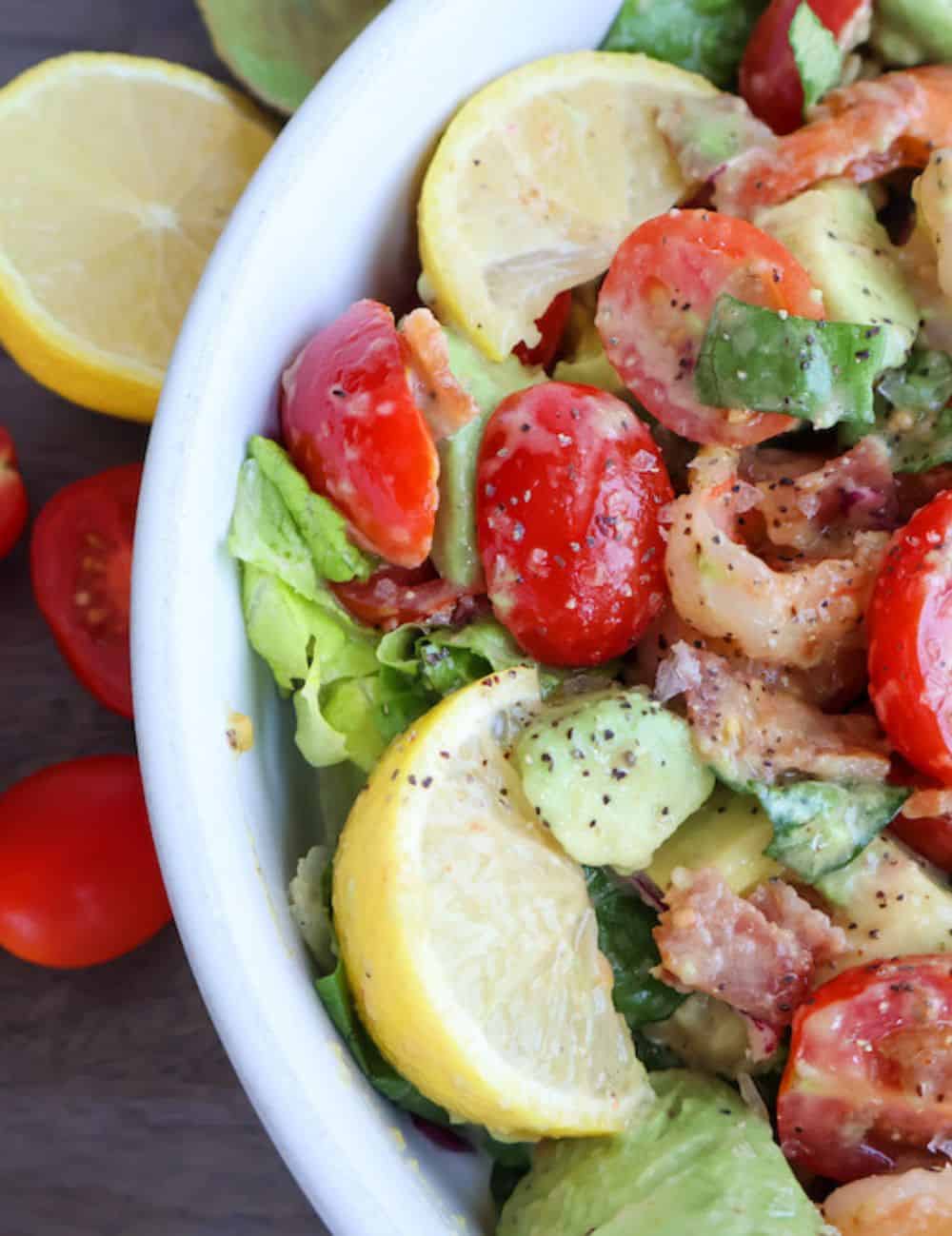 Tomato, shrimp and cucumber salad - Golden Grace Kitchen
