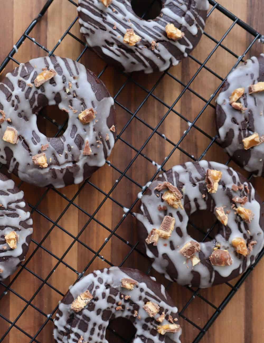 GF & Dairy-Free Snickers Donuts - Golden Grace Kitchen
