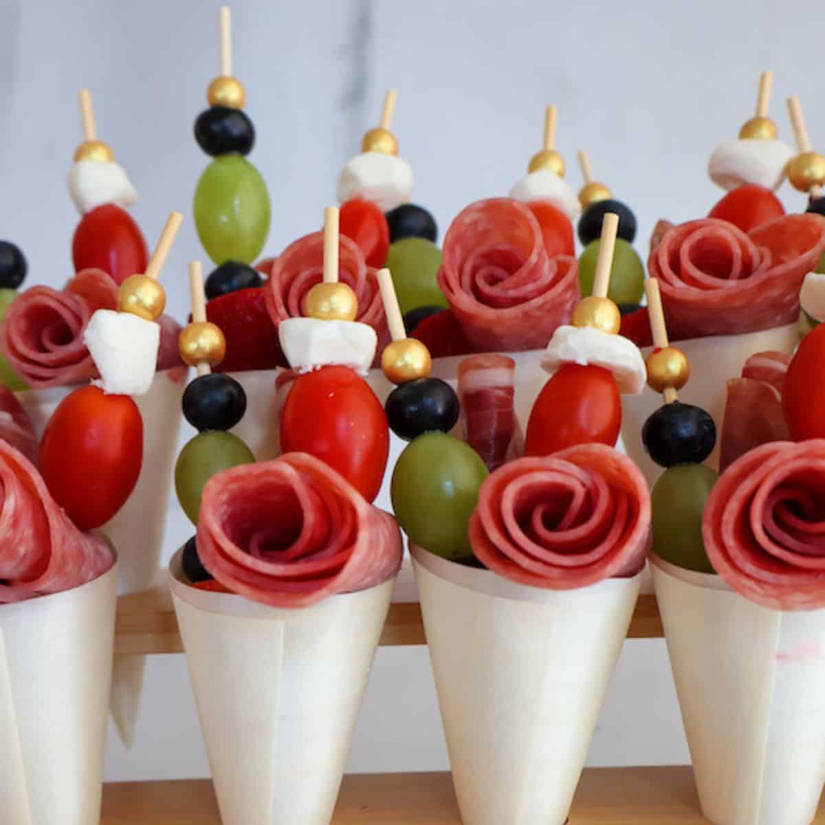 Charcuterie cones - Golden Grace Kitchen