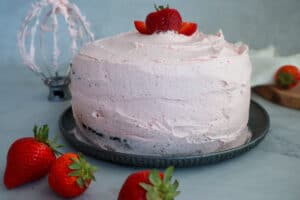 Dairy Gluten Free Cake With Strawberries - Golden Grace Kitchen