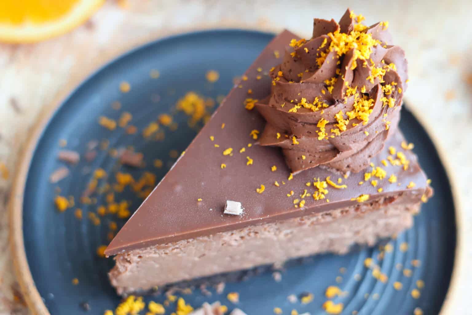 Chocolate Orange Cheesecake - Golden Grace Kitchen