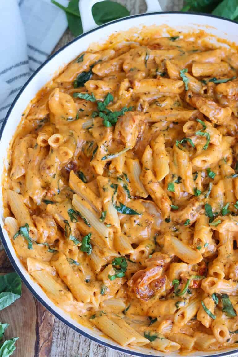 Prawn Chorizo Pasta - Golden Grace Kitchen