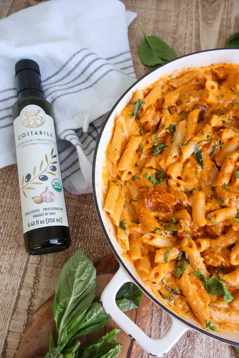 Prawn Chorizo Pasta - Golden Grace Kitchen