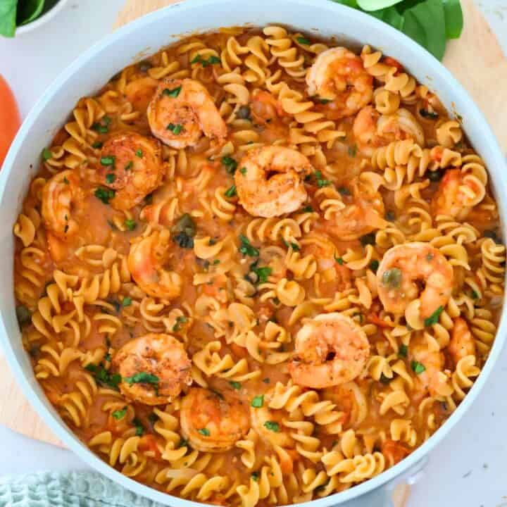 Gluten Free Shrimp Pasta - Golden Grace Kitchen